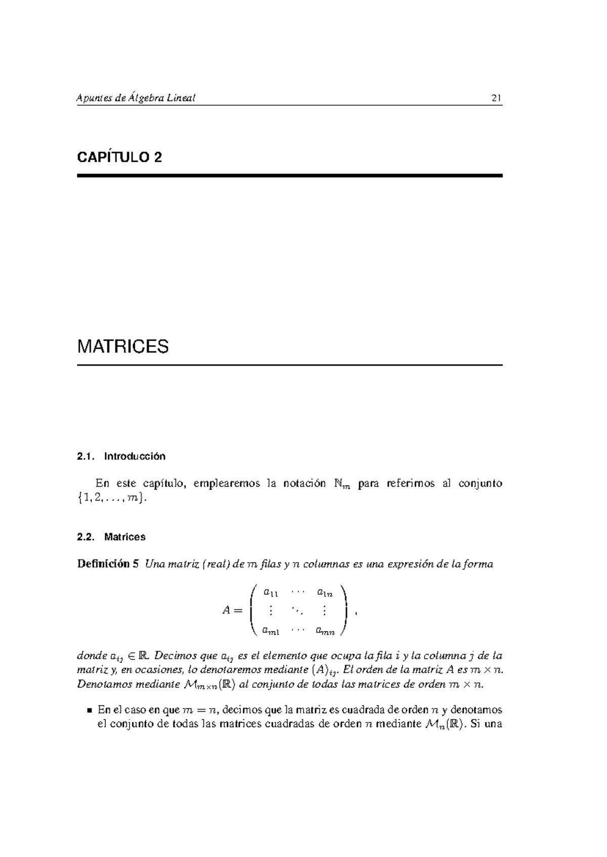 Apuntes de Lineal 21: Matrices y Determinantes - FMI2-T2 - Studocu