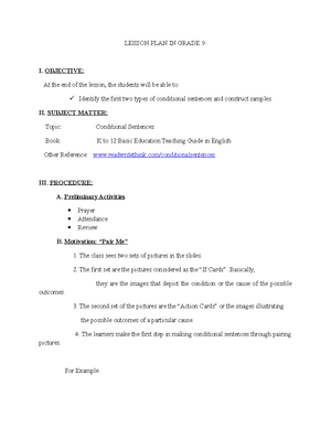 LP - lesson plan - LESSON EXEMPLAR USING THE IDEA INSTRUCTIONAL PROCESS ...