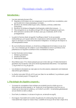 Physiologie - Chapitre 2 : Les compartiments liquidiens - Chapitre 2 ...