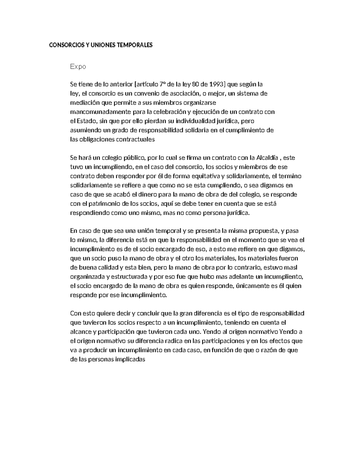 Consorcios y Uniones Temporales: Análisis de Responsabilidad ...