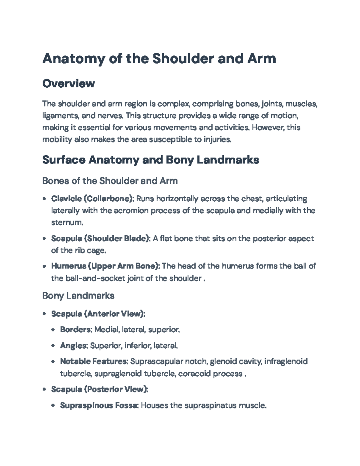 Anatomy and Function of the Shoulder and Arm Complex - Anatomy of the ...
