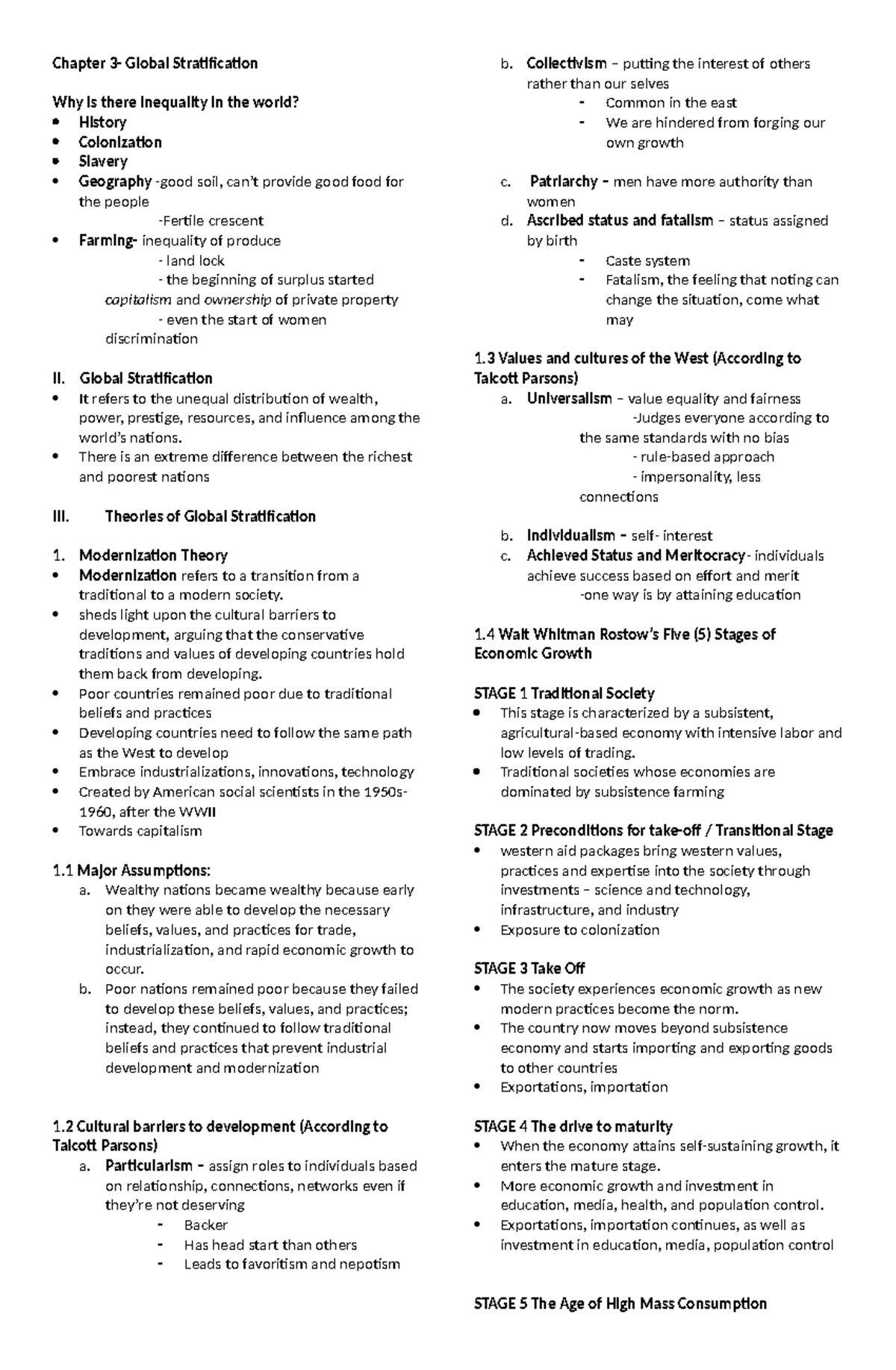 Chapter 3 - Global Stratification: Understanding Global Inequality ...