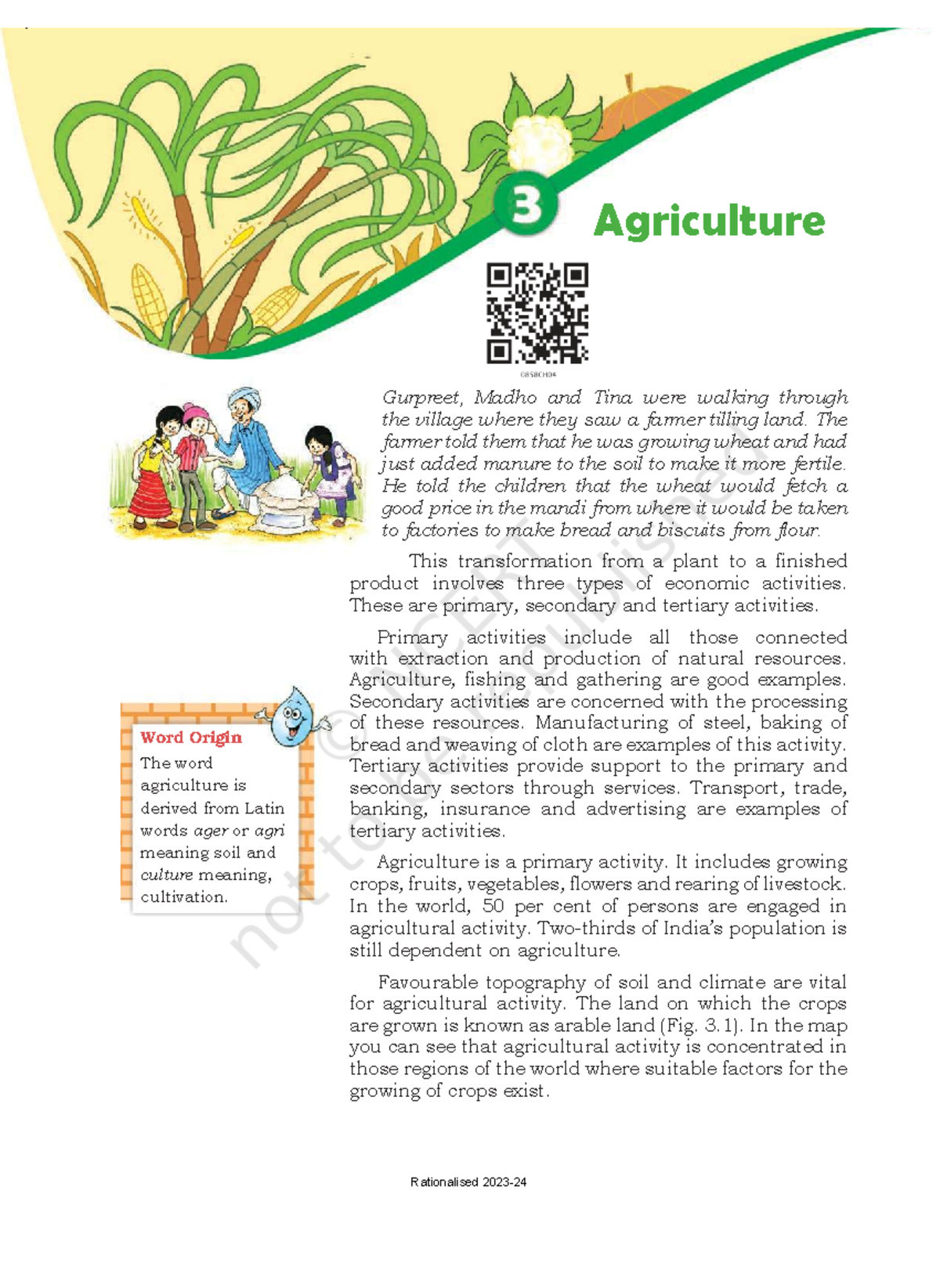 NCERT Class 8 Social Science Geography: Chapter 3 - Agriculture ...