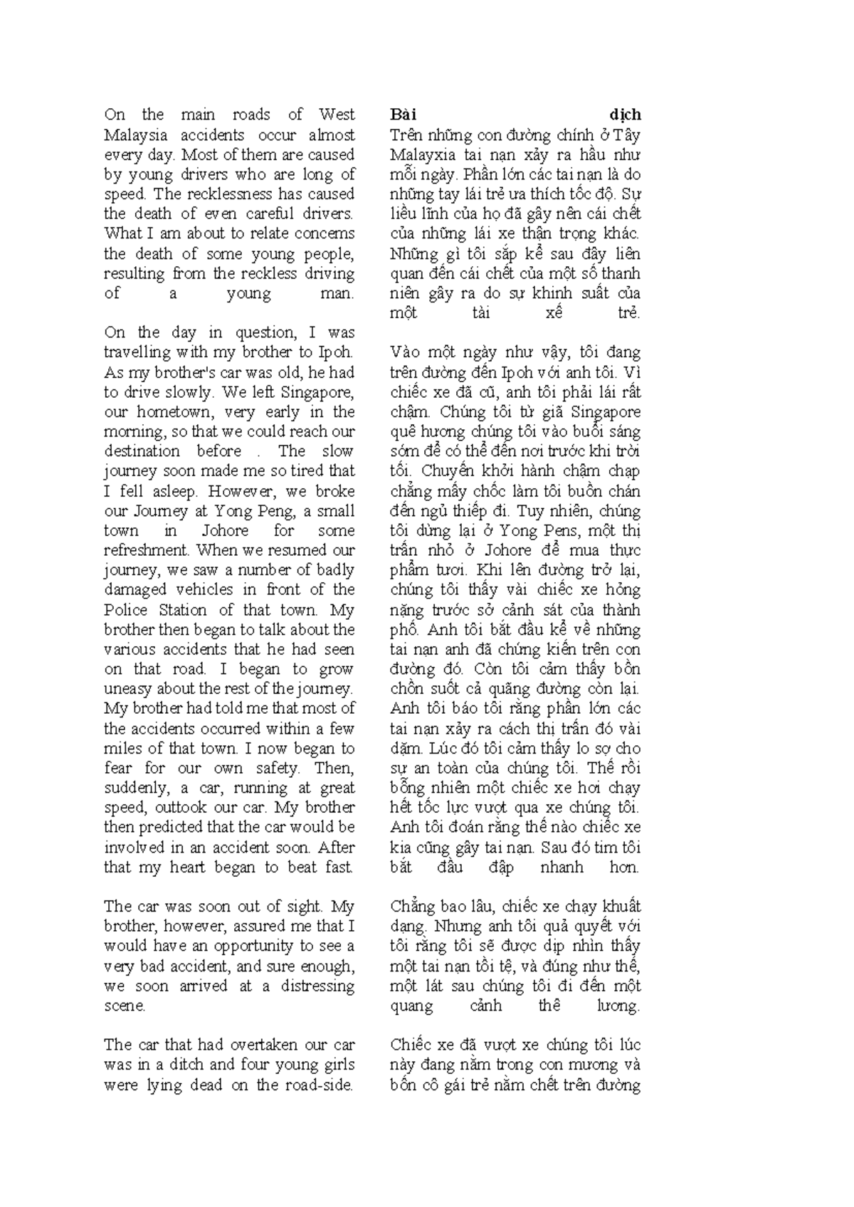 IELTS Essay: The Tragic Consequences of Reckless Driving - Studocu