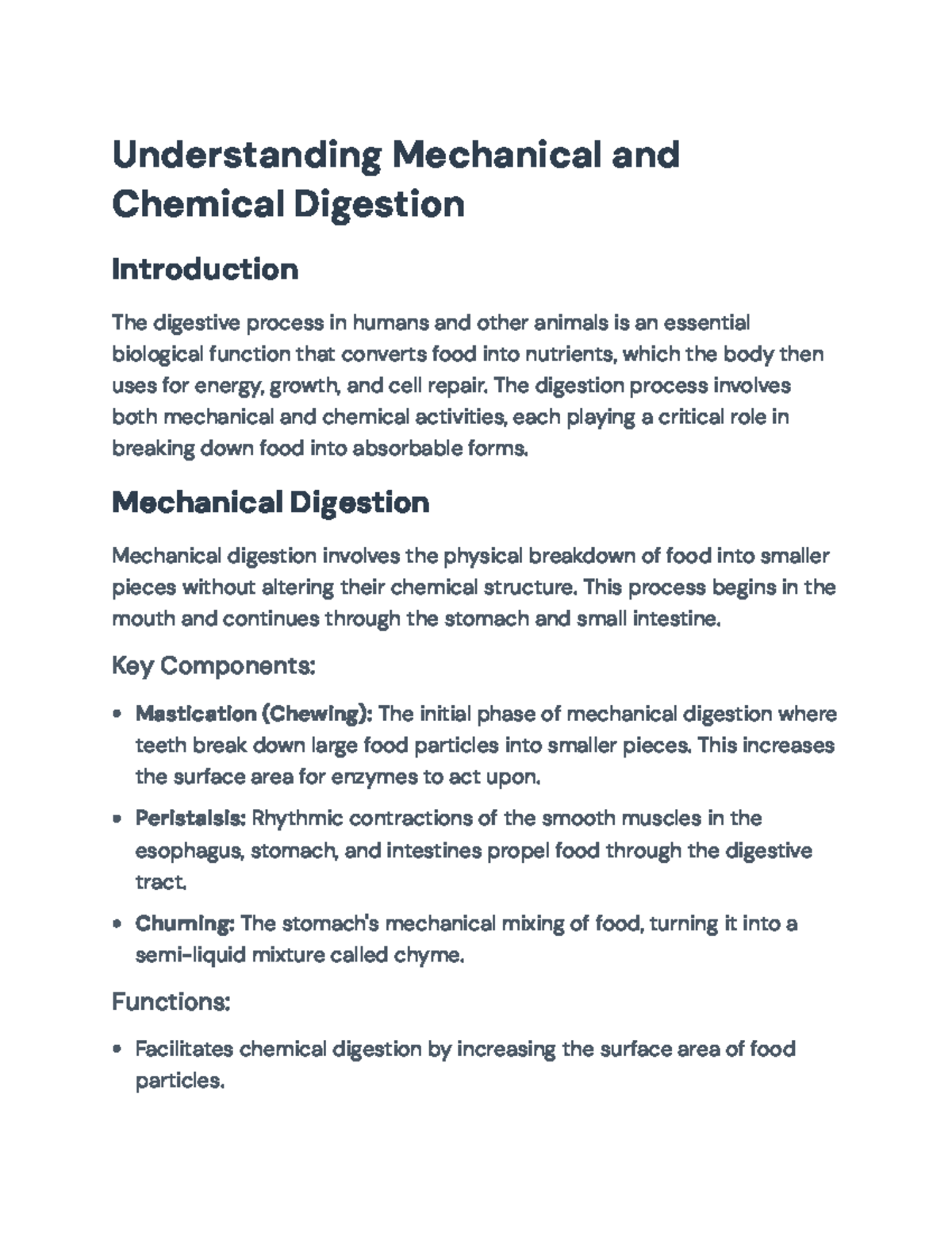 Understanding Mechanical and Chemical Digestion: A Detailed Overview ...
