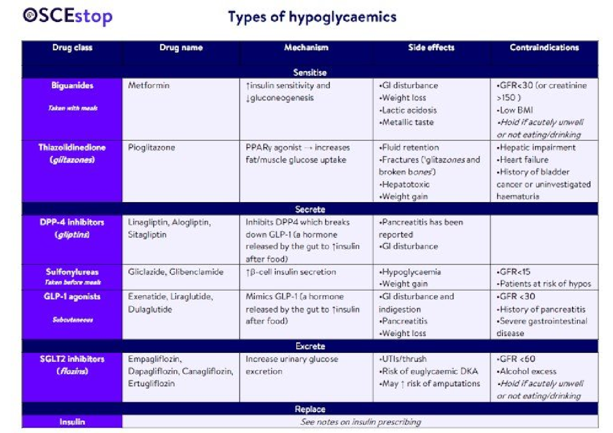 SCEstop Drug Review 1: Hypoglycemics & Lipid Lowering Agents - Studocu