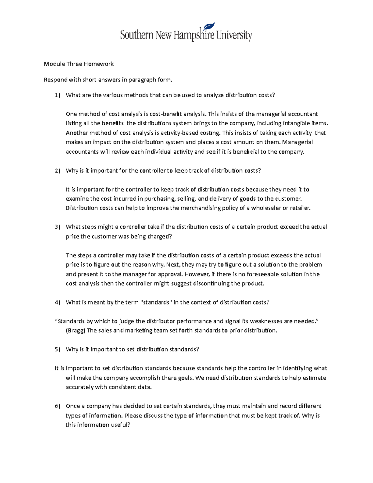 Acc 340 Module Three Homework Module Three Homework Respond With