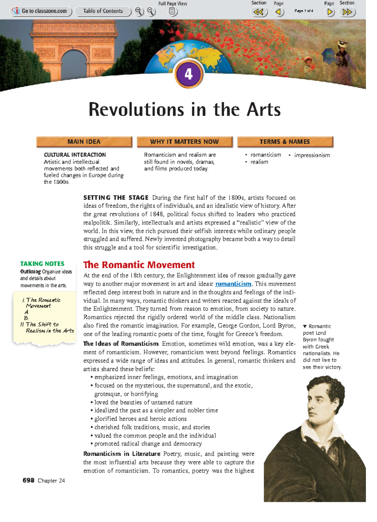 Revolutions in the Arts: Romanticism, Realism, and Impressionism - Studocu