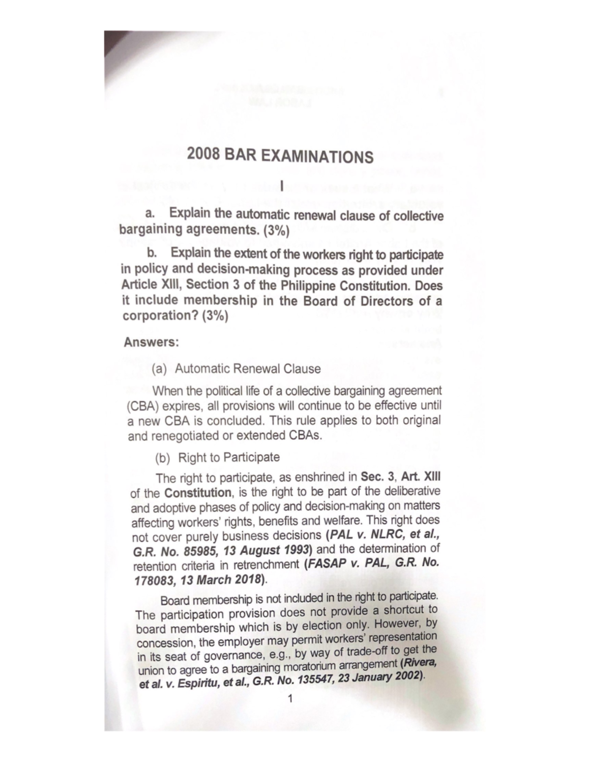 2008-2009 BAR Exams: Questions & Suggested Answers Review - Studocu