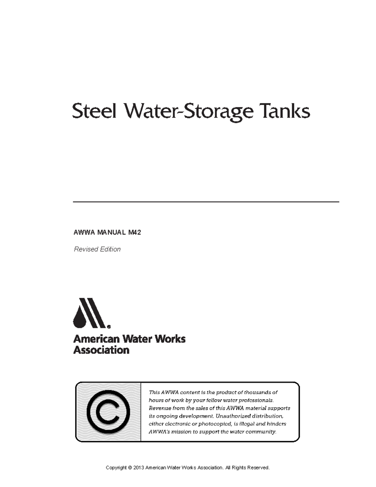Steel Water-Storage Tanks: A Comprehensive Manual (AWWA MANUAL M) - Studocu