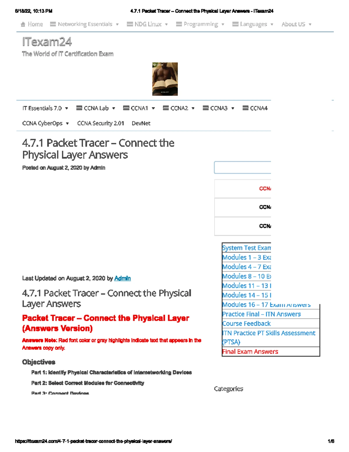 2.9.1 Packet Tracer – Basic Switch and End Device Configuration Answers - Mail Us: I Telegram ...