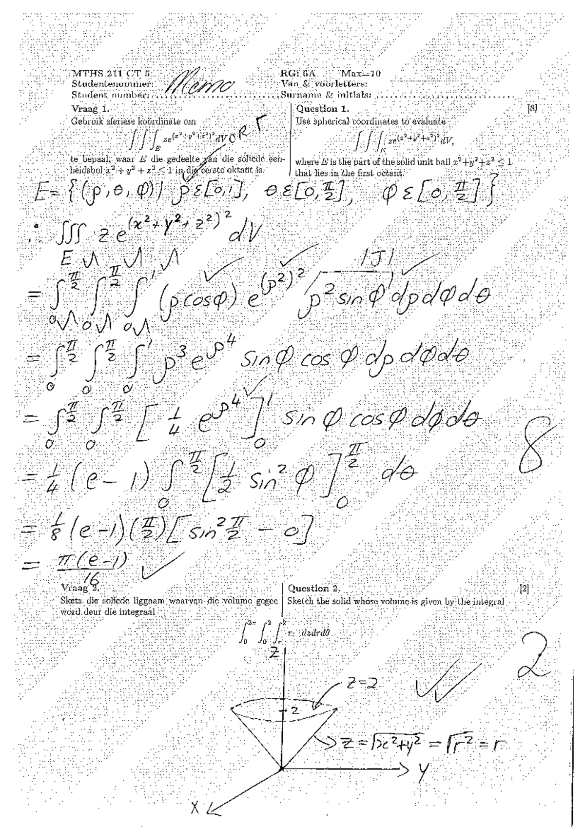 Class Test 5 - Practice material to study - MTHS121 - MTHS. 211 CT o ...