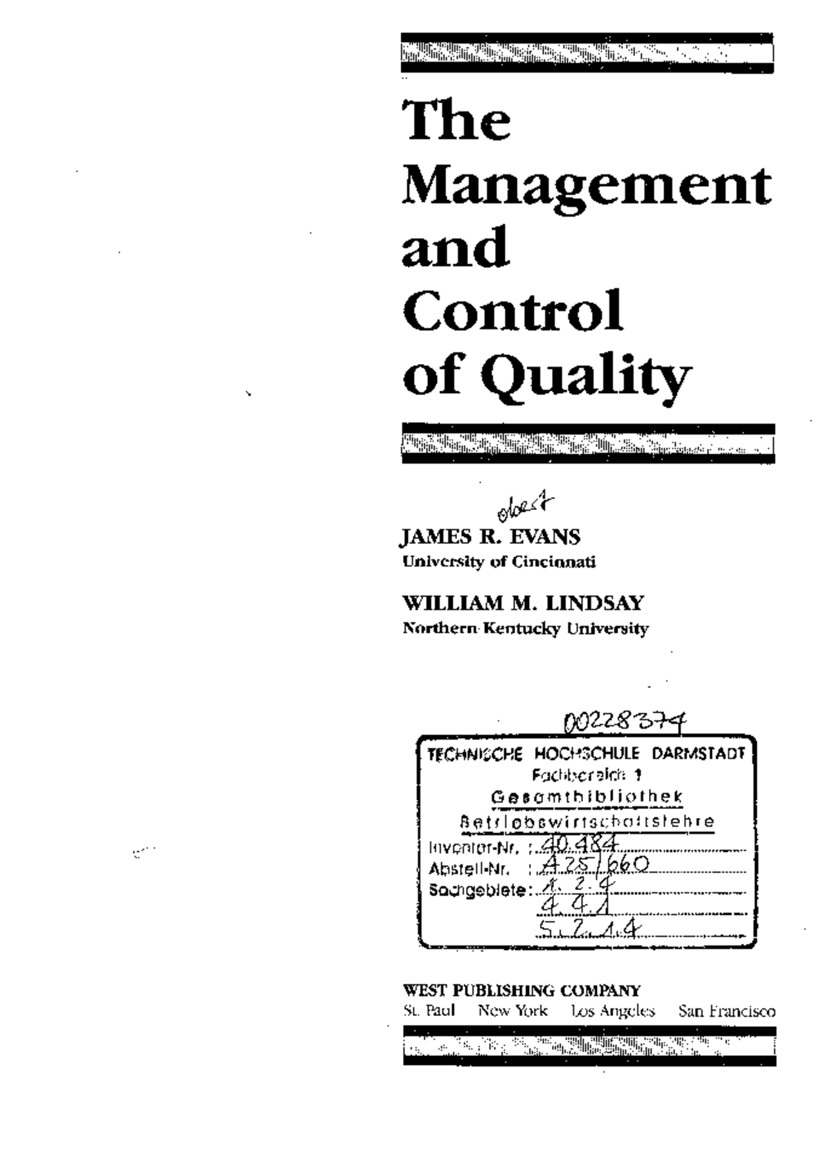 Quality Management and Control: A Comprehensive Overview (MGT 101 ...