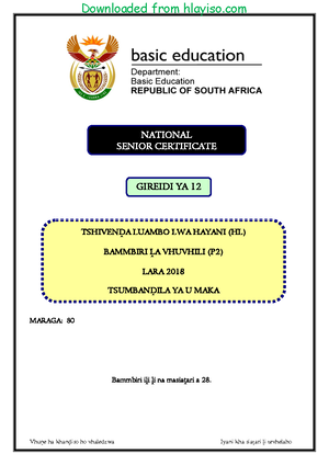 Xitsonga Study Guide Grade 11 - Study Guide Via Afrika Xitsonga Ririmi ...