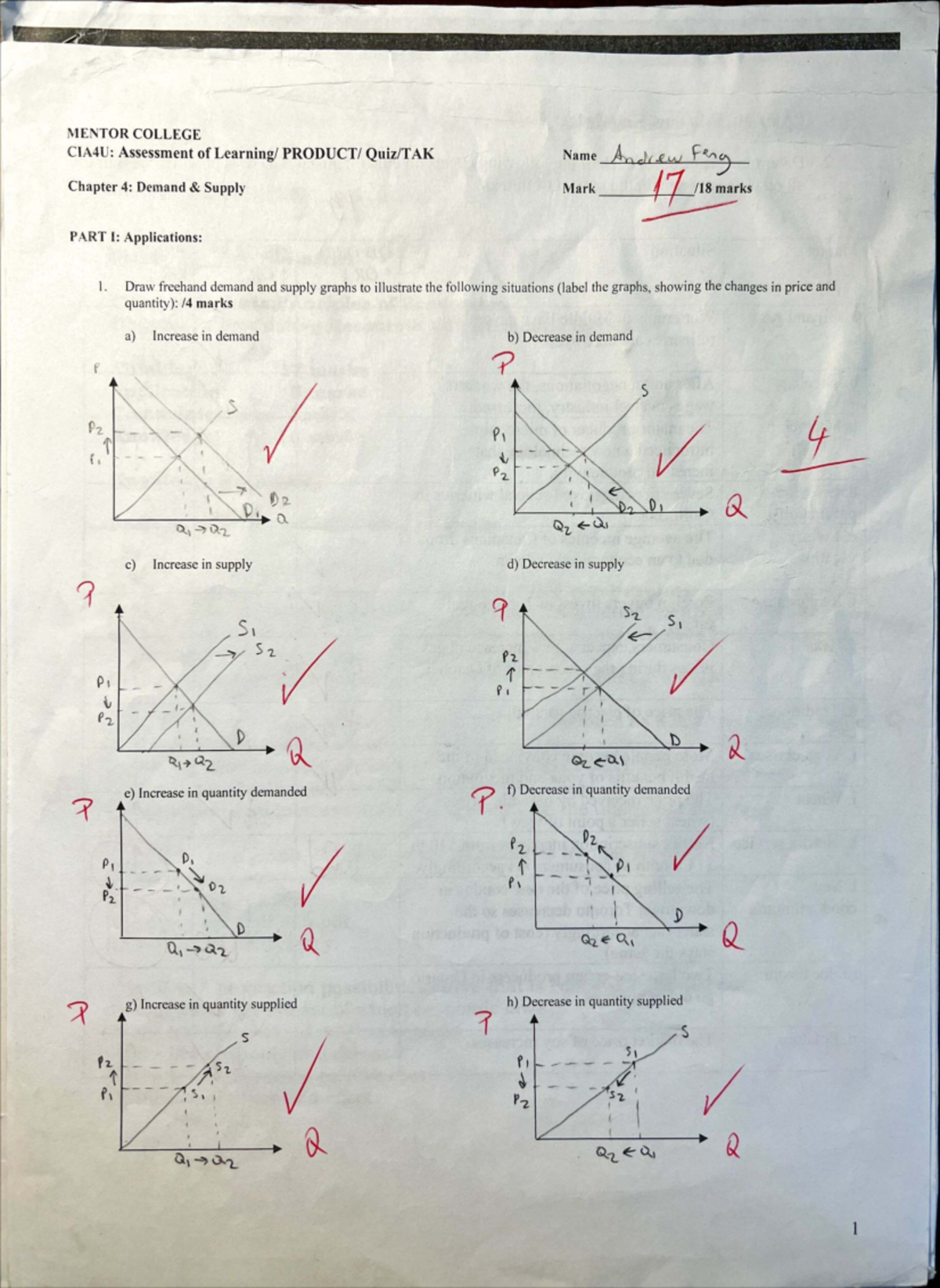 CIA4U Chapter 4: Demand & Supply Quiz - Andrew Feng - Studocu