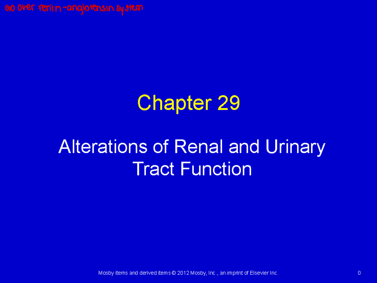 Alterations of Renal & Urinary Tract Infections - Alterations of Renal ...