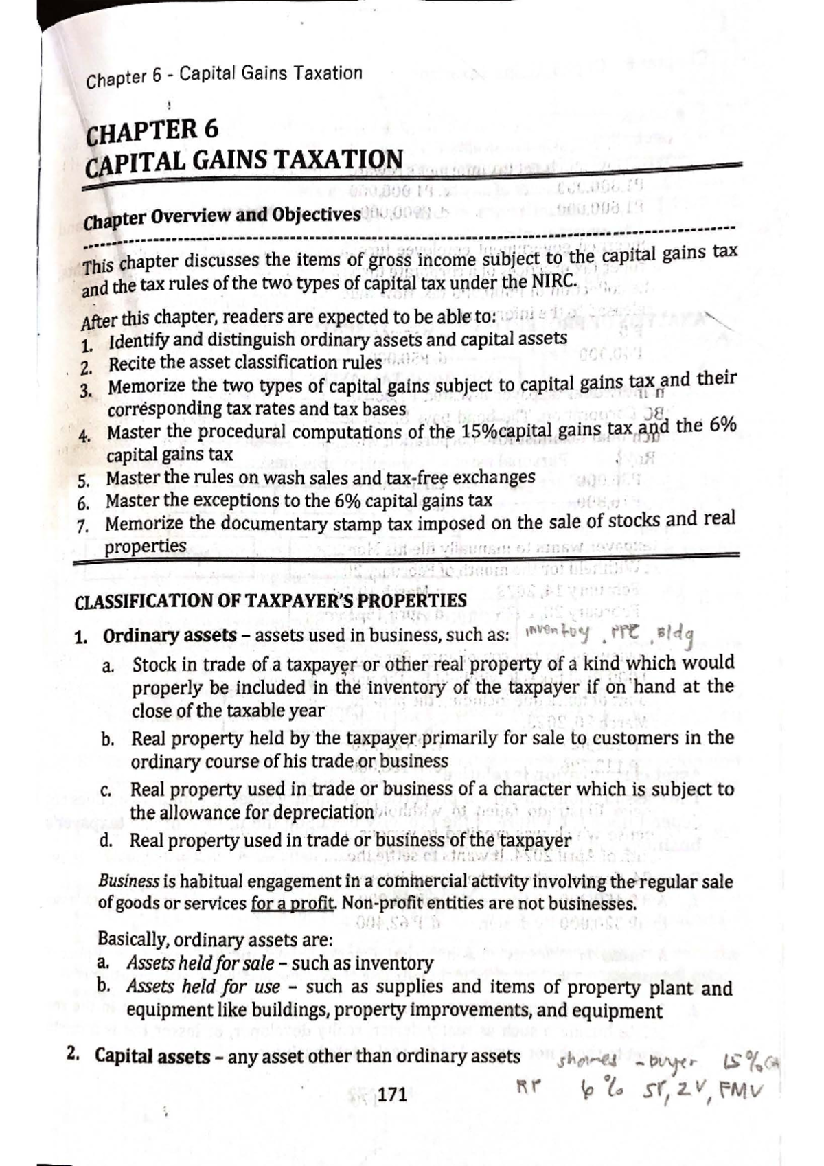 Chapter 6: Capital Gains Taxation Overview and Key Concepts (6&12 ...