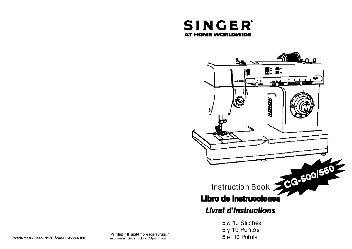 Singer CG-500 & CG-550 Instruction Manual: Getting Started with Your ...