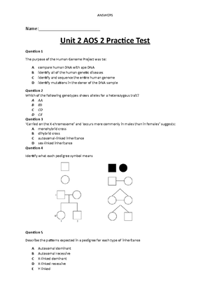 Bio prac sac - practice exam - VCE Biology Unit 3 AOS 1 Practise SAC ...