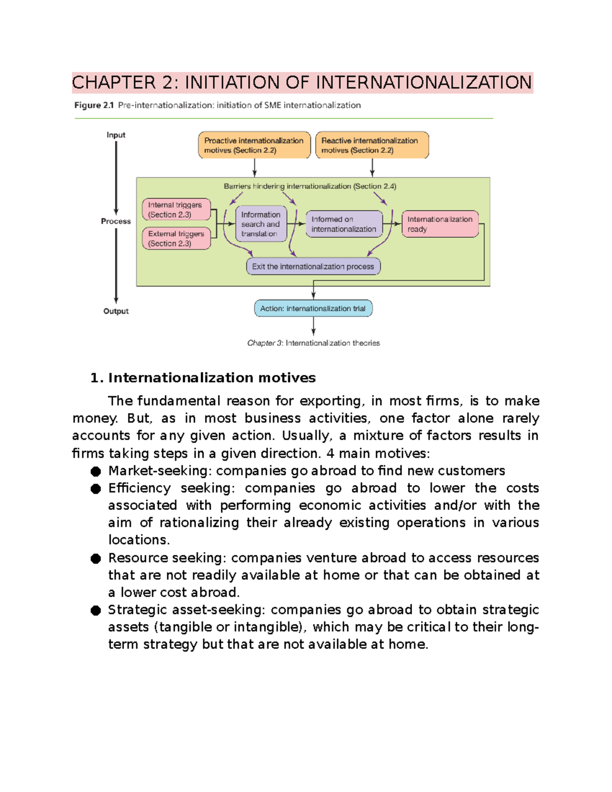 Chapter 2 - CHAPTER 2: INITIATION OF INTERNATIONALIZATION ...