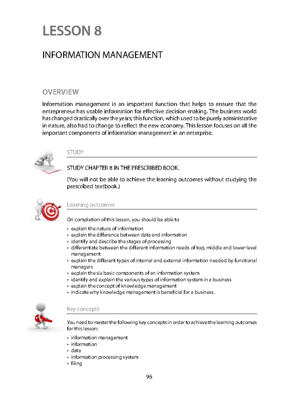 LESSON 8: INFORMATION MANAGEMENT IN BUSINESS DECISION-MAKING (BSM1602/1 ...