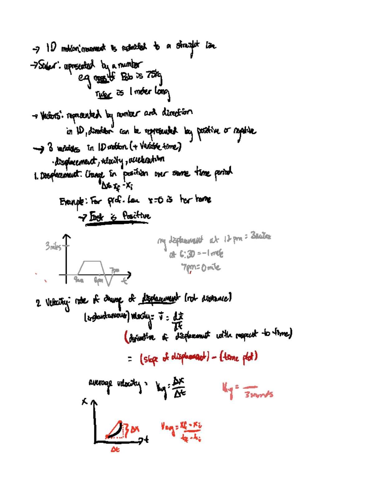 Acceleration and Motion in 1D - ID is restricted to a straight live ...