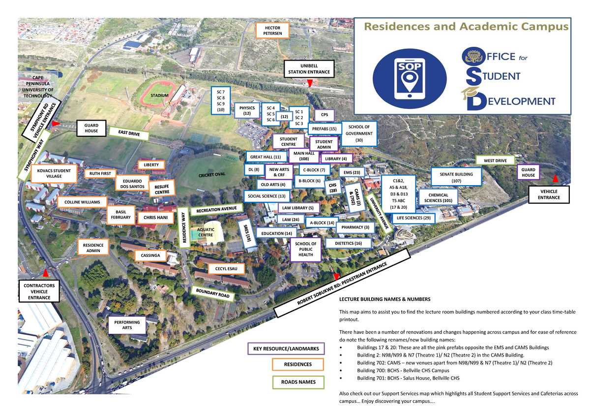 UWC Lecture Halls Map & Building Info (2019) - Studocu