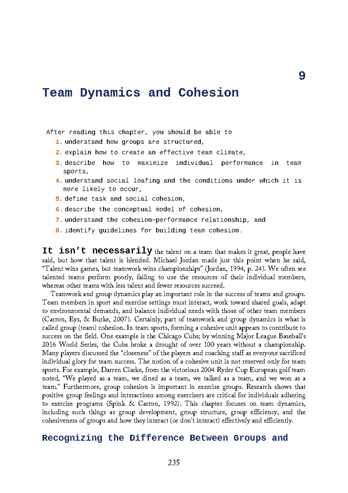 Team Dynamics and Building Cohesion in Sports: A Comprehensive Overview ...