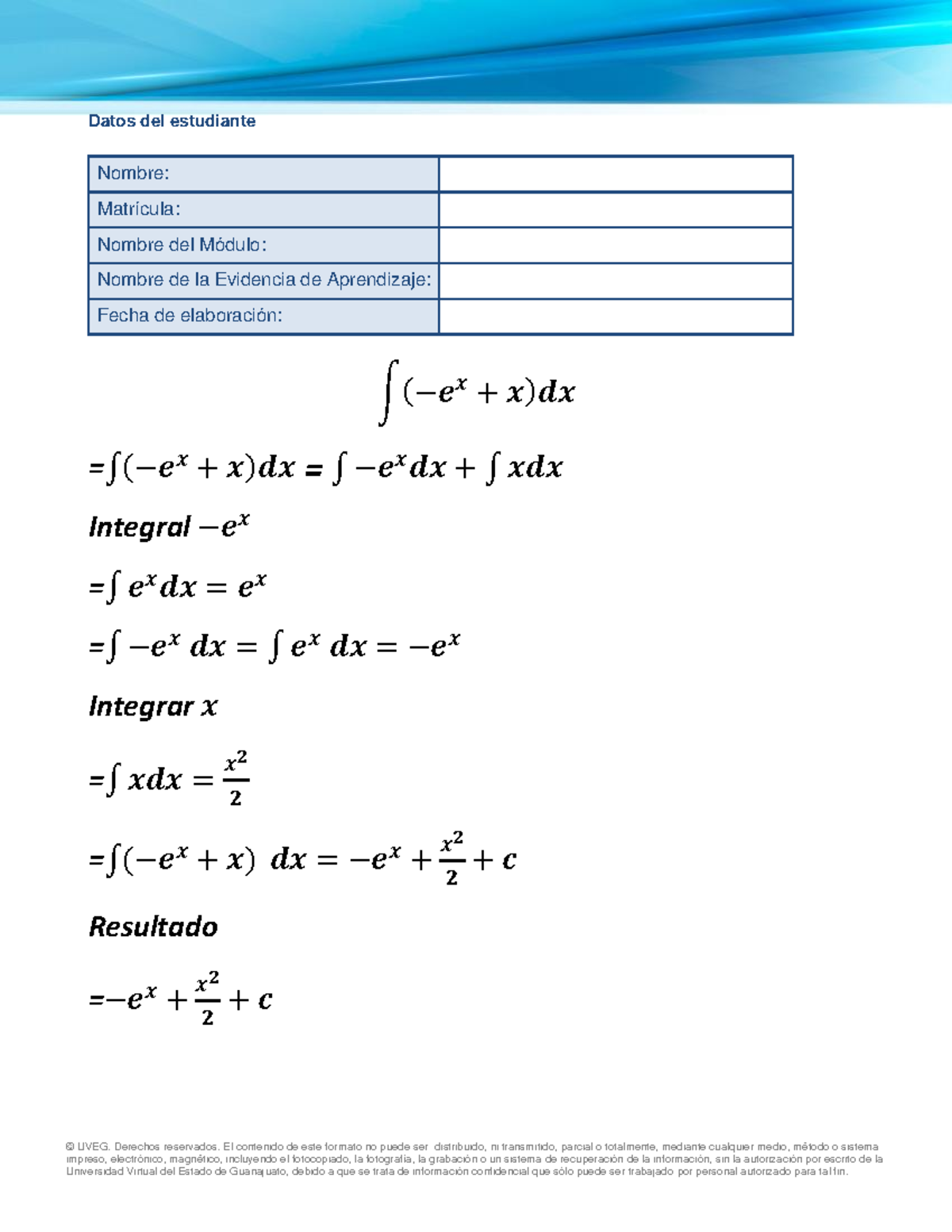 Integrales Indefinidas: Métodos y Resultados Esenciales - Studocu