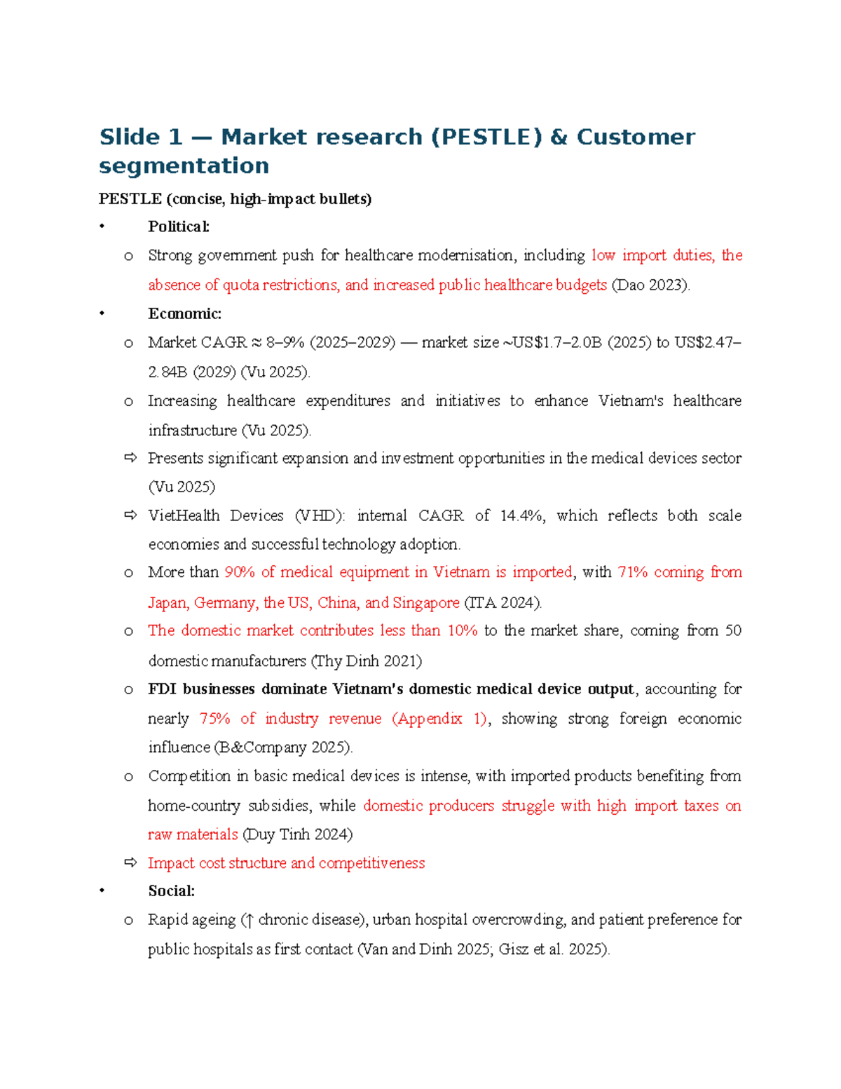 VHD Market Research: PESTLE Analysis & Customer Segmentation Insights ...
