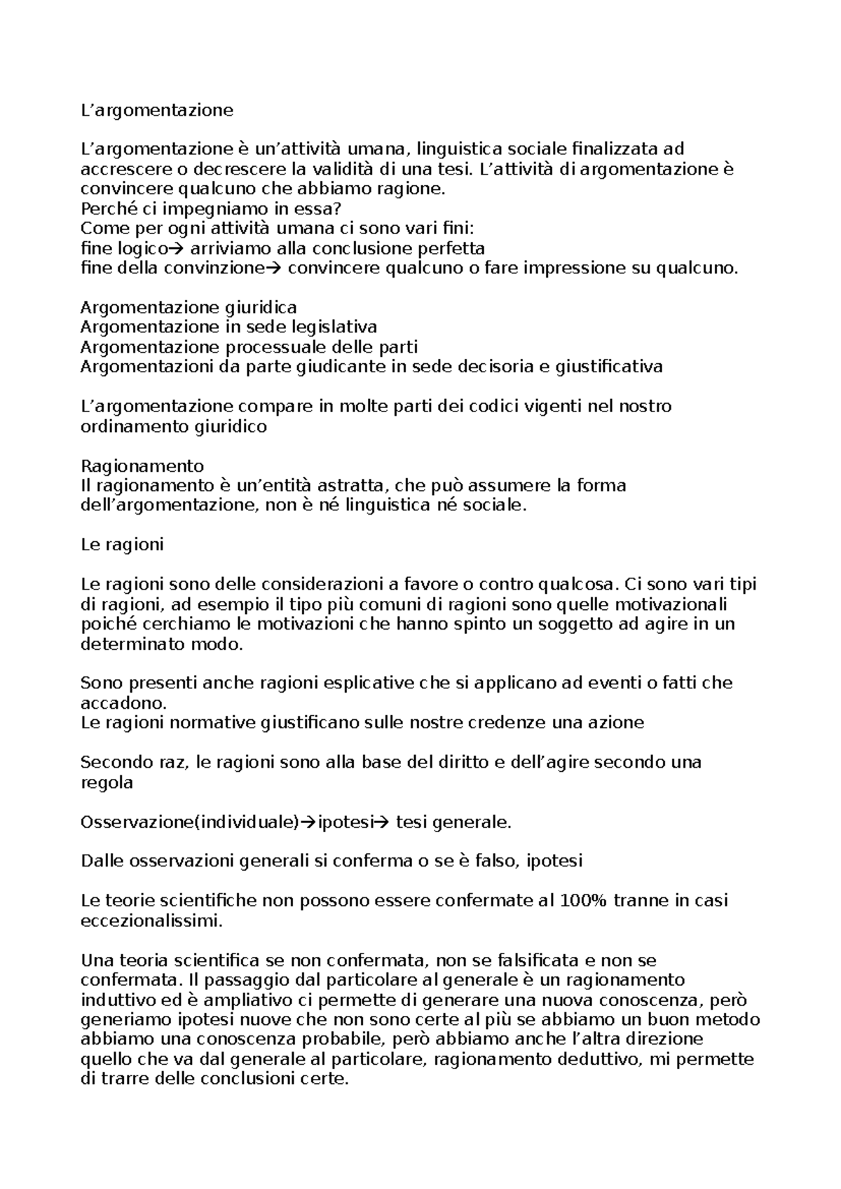 Argomentazione e Logica: Appunti di Informatica (Corso A1) - Studocu