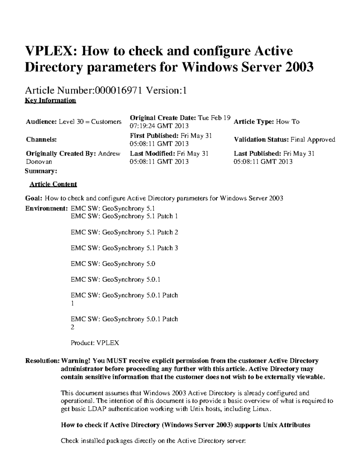 LDAP Configuration - asd - VPLEX: How to check and configure Active Directory parameters for ...