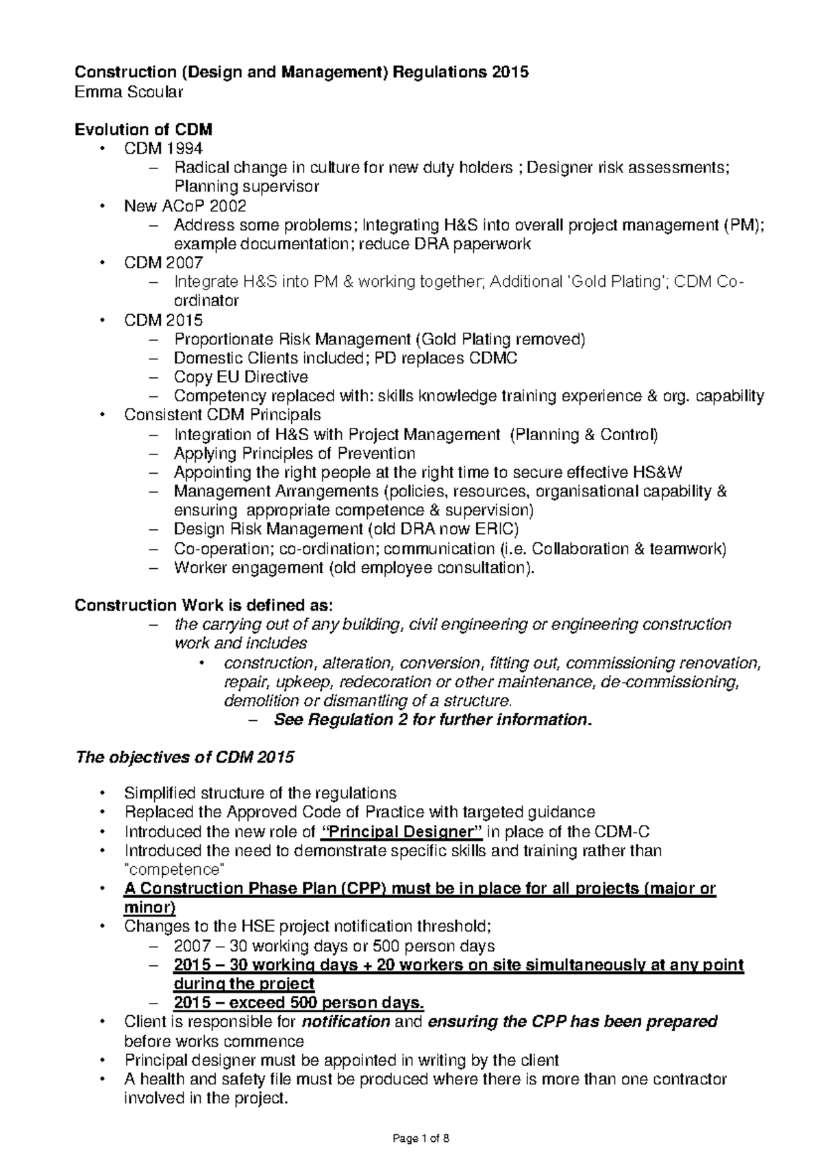 CDM 2015 Overview: Key Changes and Responsibilities in Construction ...