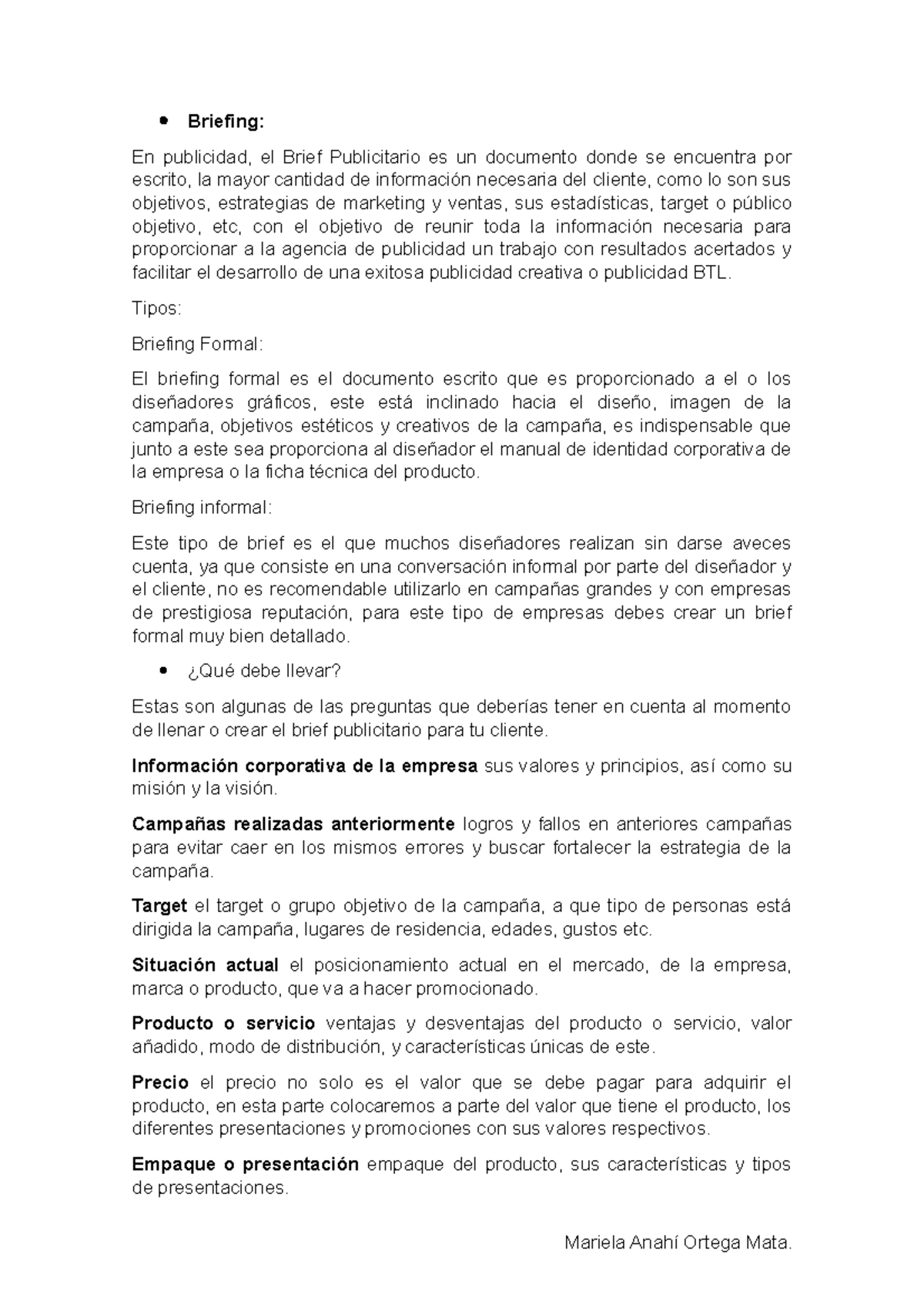 Briefing y Contrabriefing - Briefing: En publicidad, el Brief ...