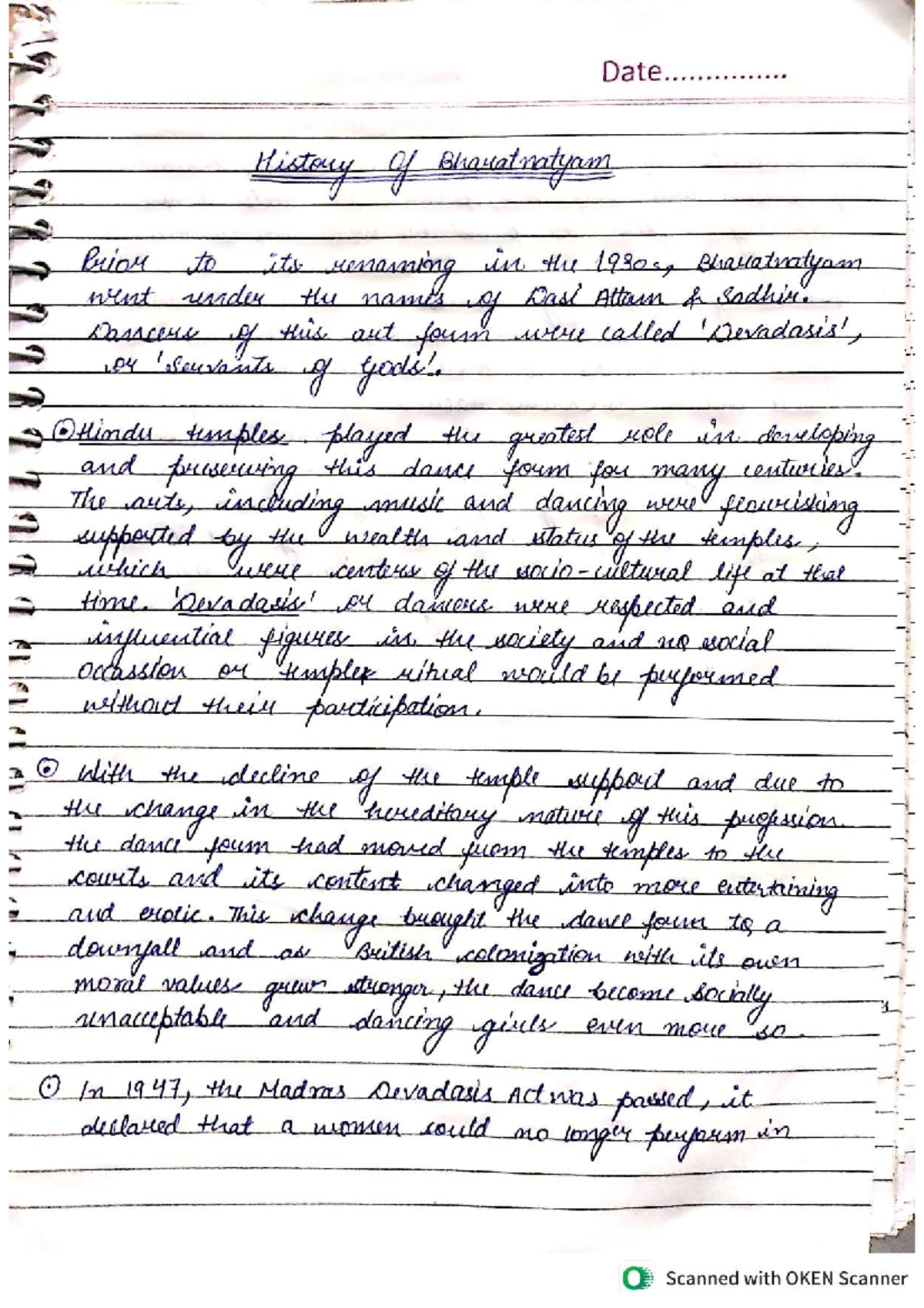 Dance Classical - First Year Course Notes (Course Code: BL SADLII ...