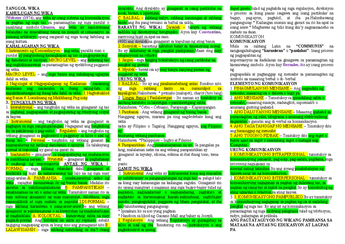 Infographic Rubrics Tagalog