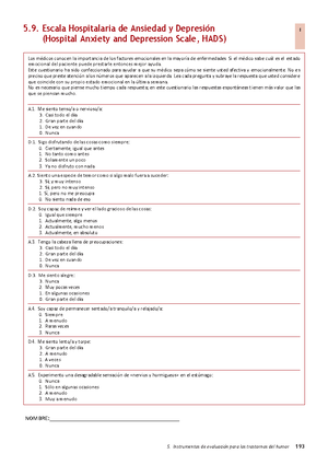 BDI-II: Evaluación y Análisis del Inventario de Depresión de Beck II - Studocu