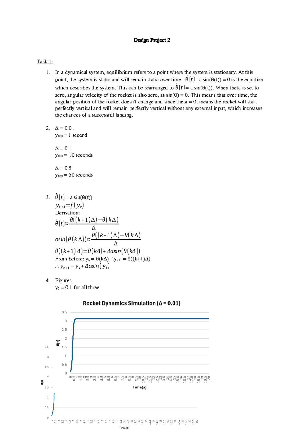 Design Project 2: Dynamics and Stability Analysis of a Rocket System ...