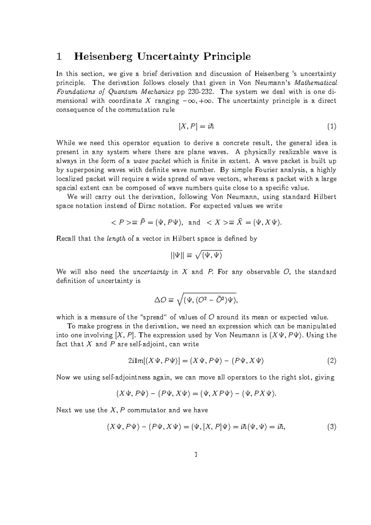 Uncertainty principle - The derivation follows closely that given in ...