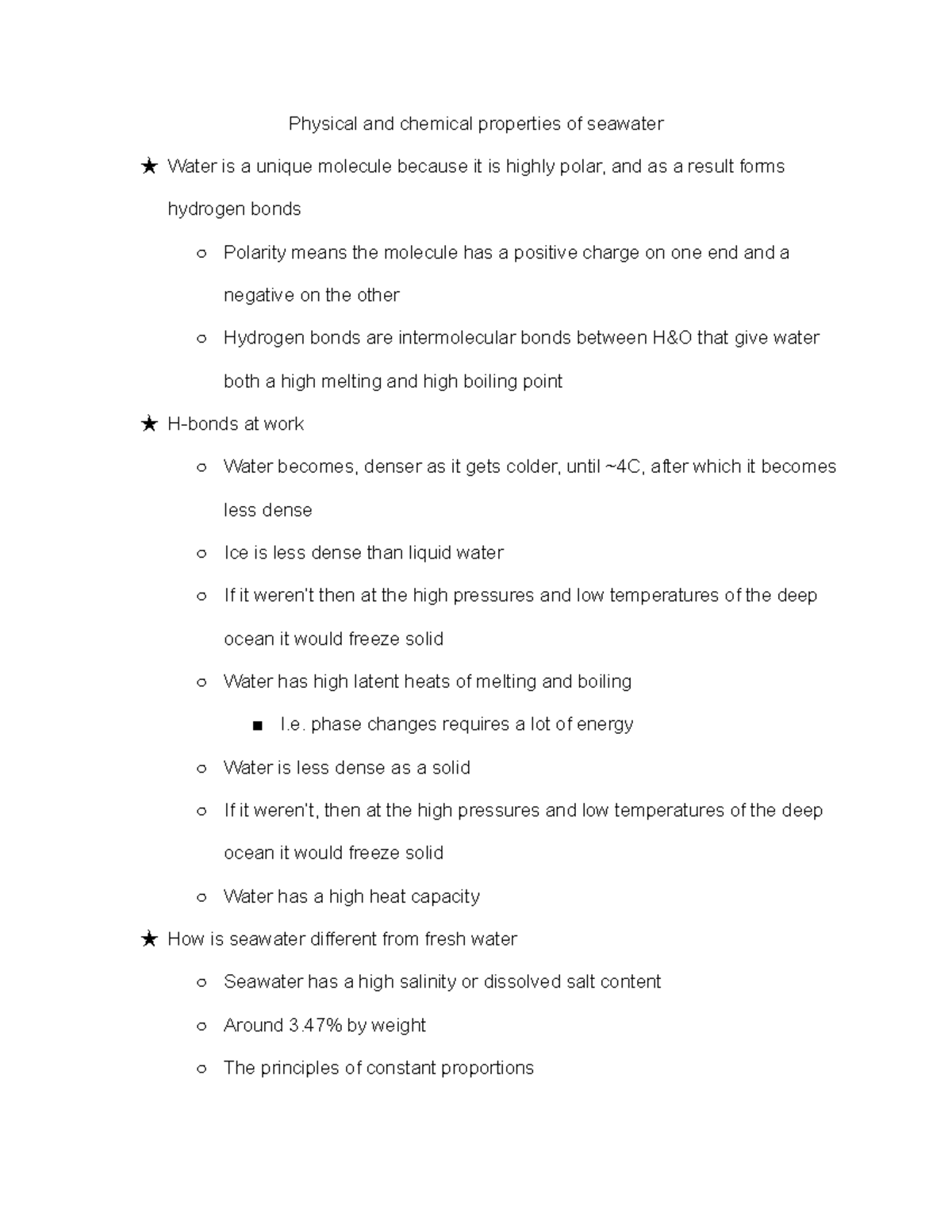 Lab 5 - physical and chemical properties - Physical and chemical ...