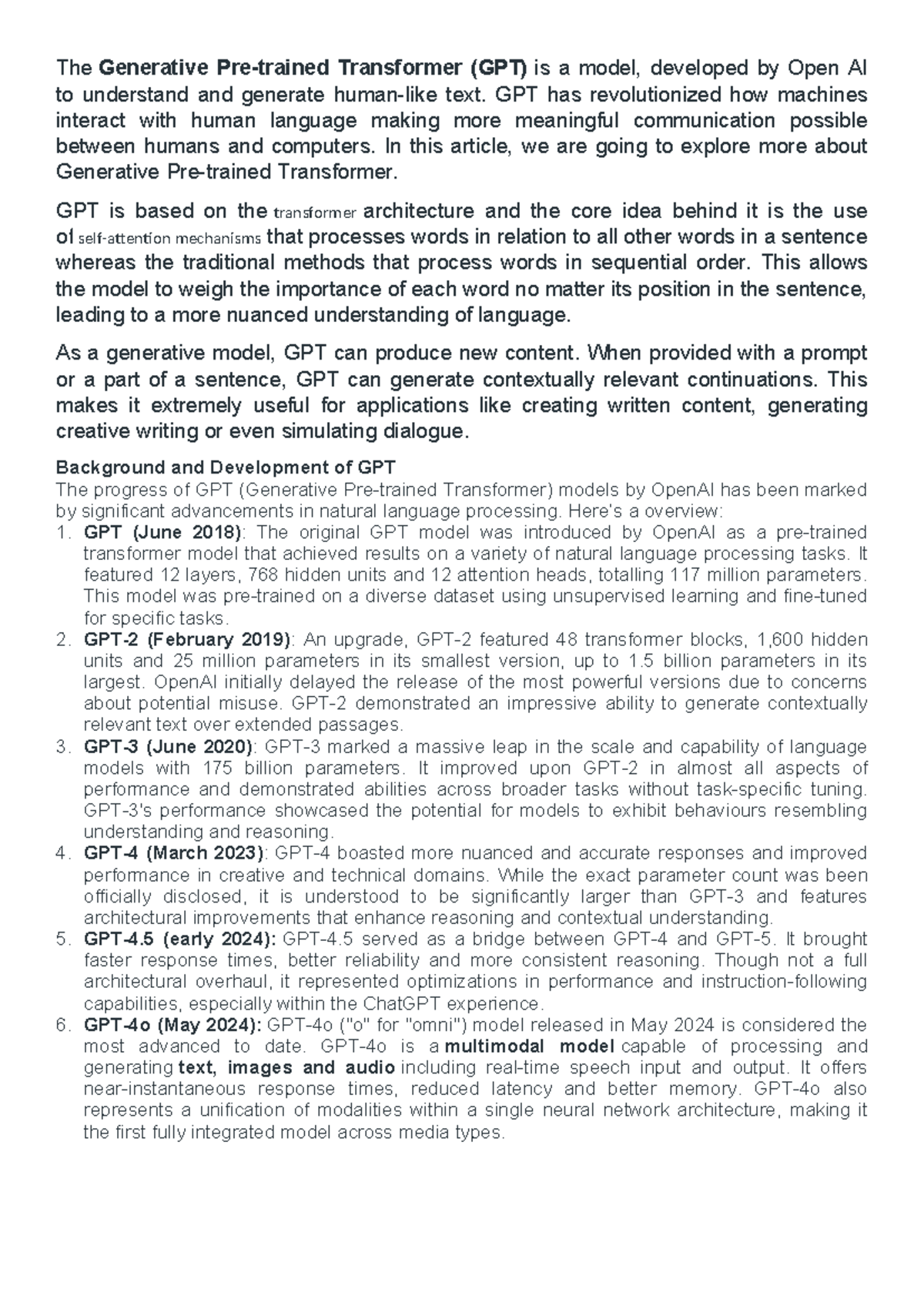 CSM UNIT-4: Exploring Generative Transformers and Their Applications ...