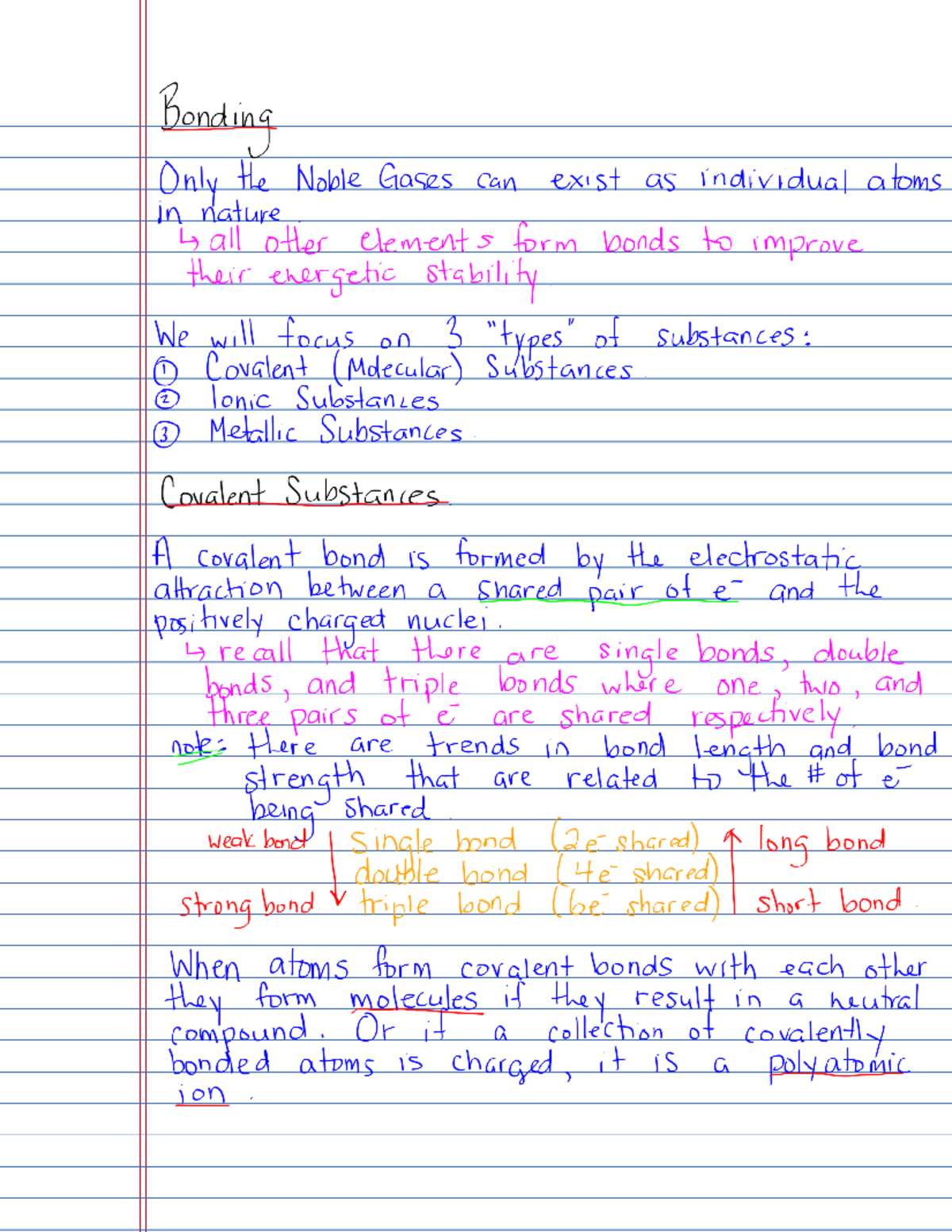 Copy of Covalent Bonding, Lewis Structures Vsepr Theory Notes - Bending ...