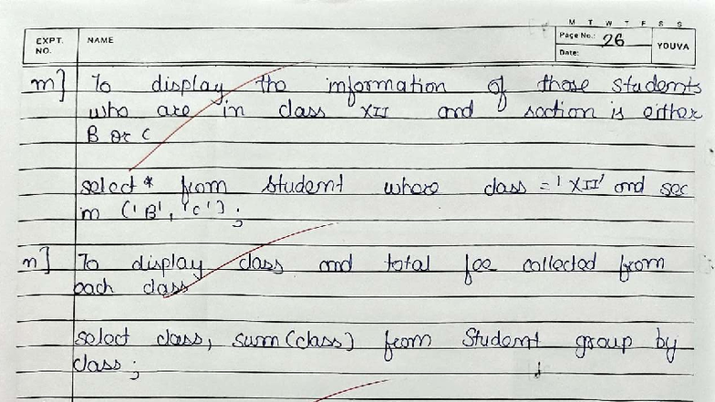 12th CS Report File Part 2: SQL Queries and Database Management - Studocu
