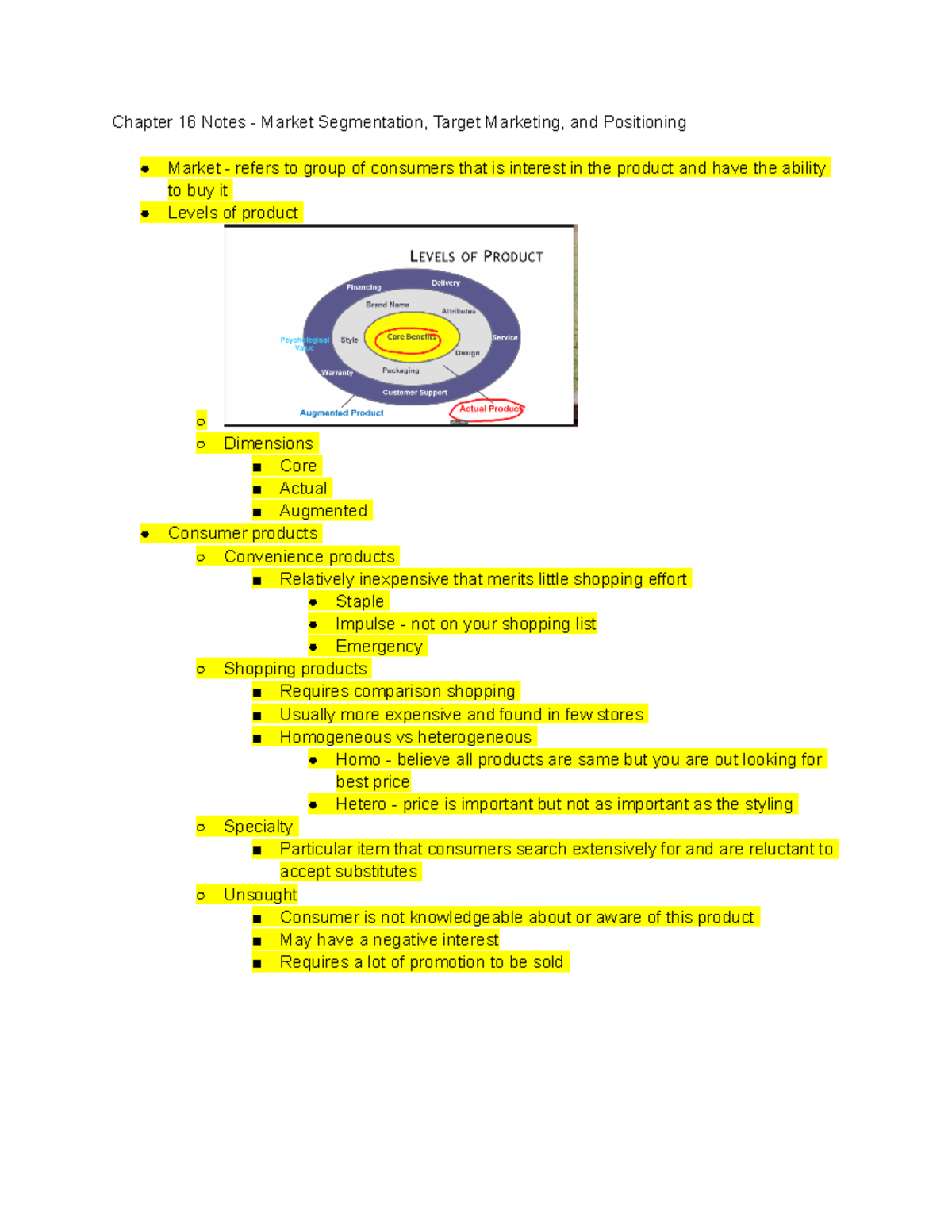 Chapter 16 Notes - Market Segmentation, Target Marketing & Positioning ...