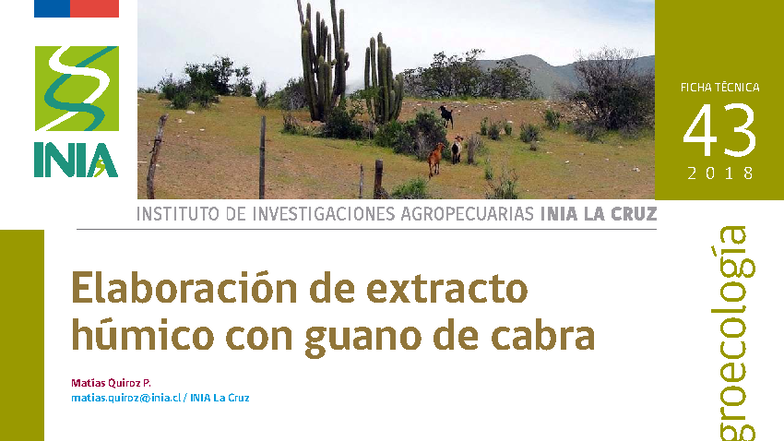 NR41174 - FICHA TÉCNICA: Elaboración de Extracto Húmico con Guano de Cabra - Studocu