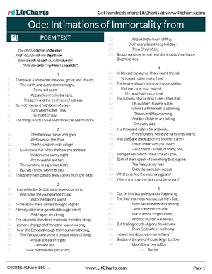 Lit Charts:L ines written in early spring deep analysis - Lines Written ...