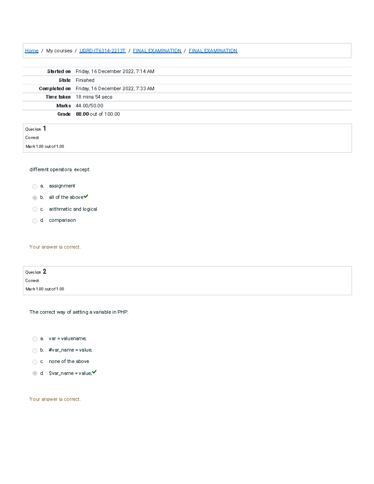 UGRD-IT6314 Final Exam - Web Application Concepts Summary - Studocu
