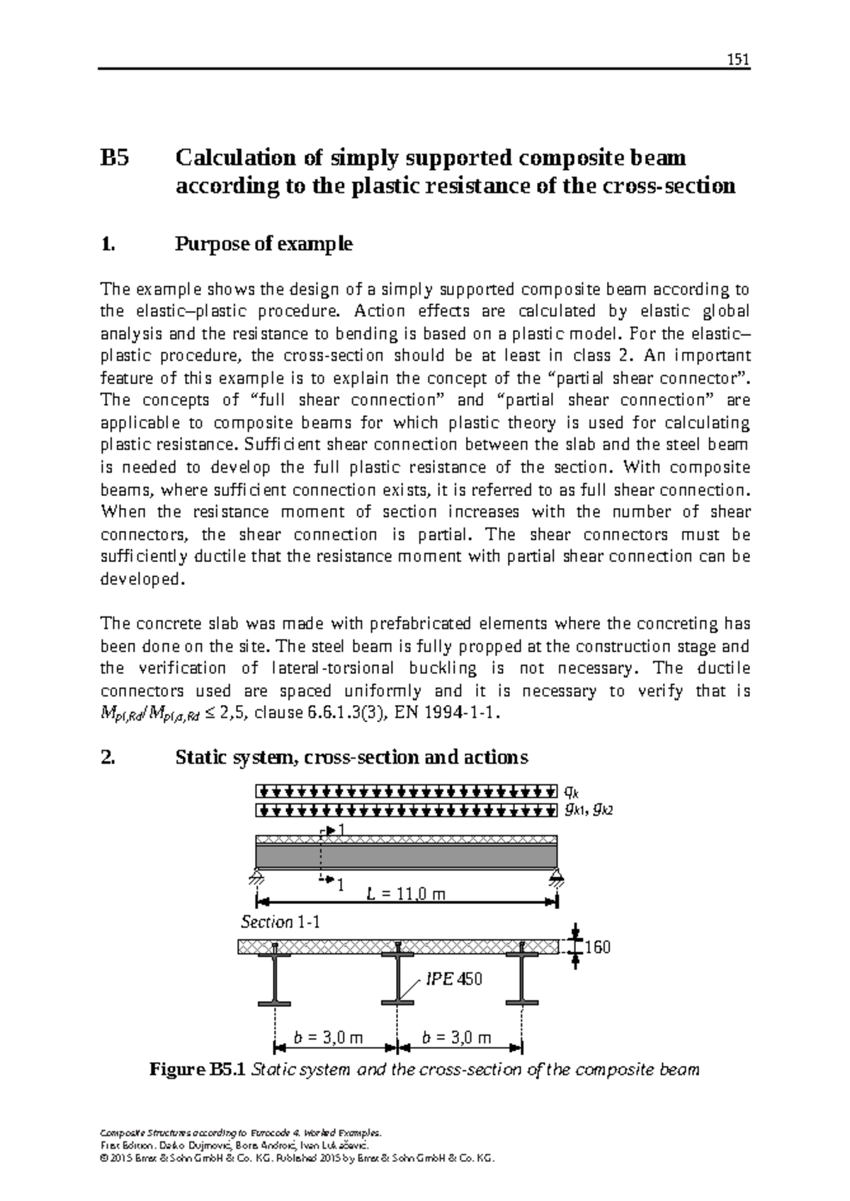 Calculation of Simply Supported Composite Beams: Eurocode 4 - B5 - Studocu