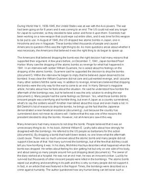 World War I DBQ Essay - From 1914 - 1918, also known as the Progressive ...
