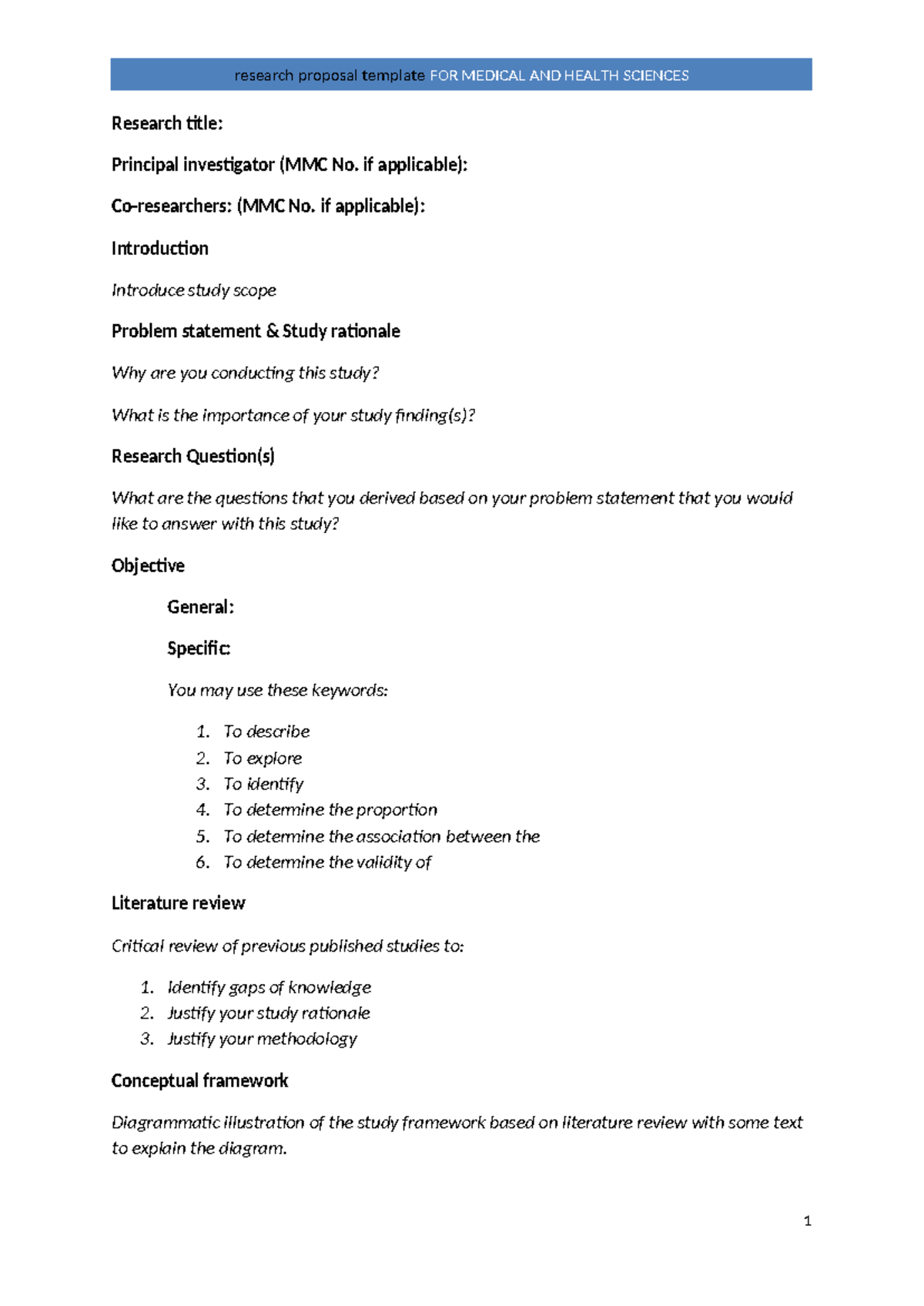 JEPe M USM Form 2Ni 2017 Template Protocol Medical Health Sciences ...